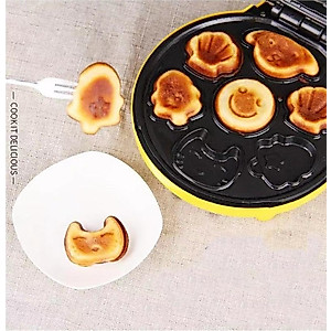 Waffle Maker for Kids 7 Different Shaped Pancakes Animal Waffle Maker Electric Nonstick Waffler Iron, Pan Cake Cooker