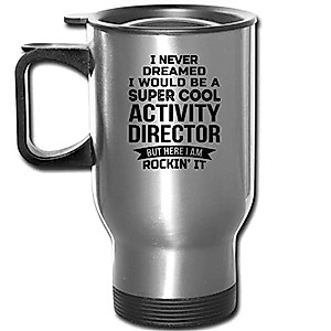 Shirt Luv Funny Activity Director Gifts Travel Mug Appreciation 14 oz Mug For Men Women Silver