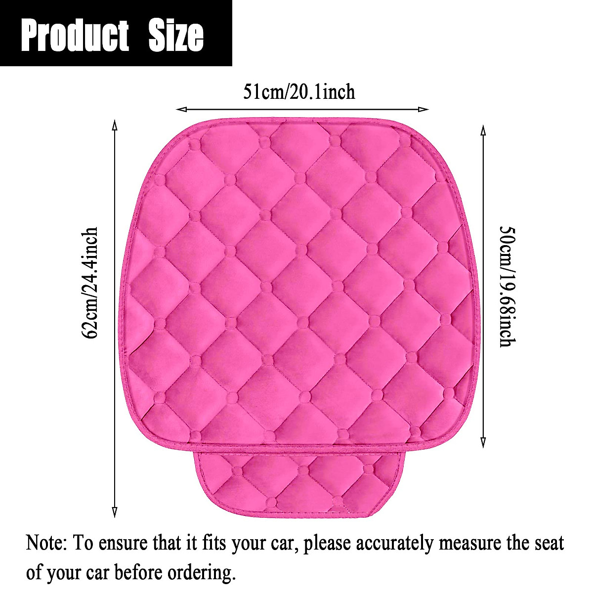 JXJKMMN 2 Pack Seat Cover for Car,Car Front Seat Protector Breathable, Soft Comfort, Car Seat Pad Cover Universal Seat Cushion for Most Cars,Car Interior Accessories for Men Women (Pink)