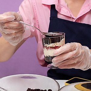 JENCENBIO Compostable Disposable Gloves for Food Pre with US BPI ASTM D6400 and Europe OK Compost Home Certified 100 Couts