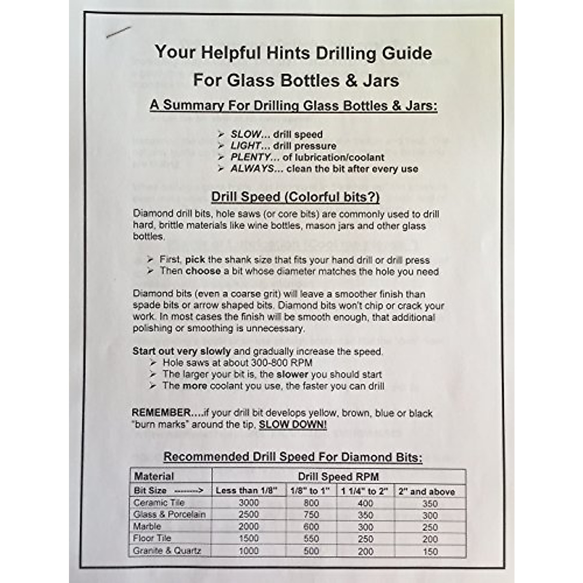 DrillGlass 9/16" Diamond Core Drill Bit (3 Pack) for Glass and Tile | Free Beginner's Drilling Guide | You’ll Drill Glass and Tile (916DHS-3)