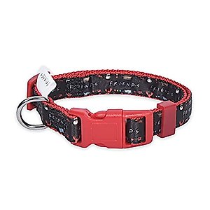 Friends the TV Show Iconic Graphics Dog Collar for Medium Dogs, Medium (M) | Black Medium Dog Collar, Cute Dog Collar with D-Ring | Dog Apparel & Accessories Friends Merch for Dogs from Friends