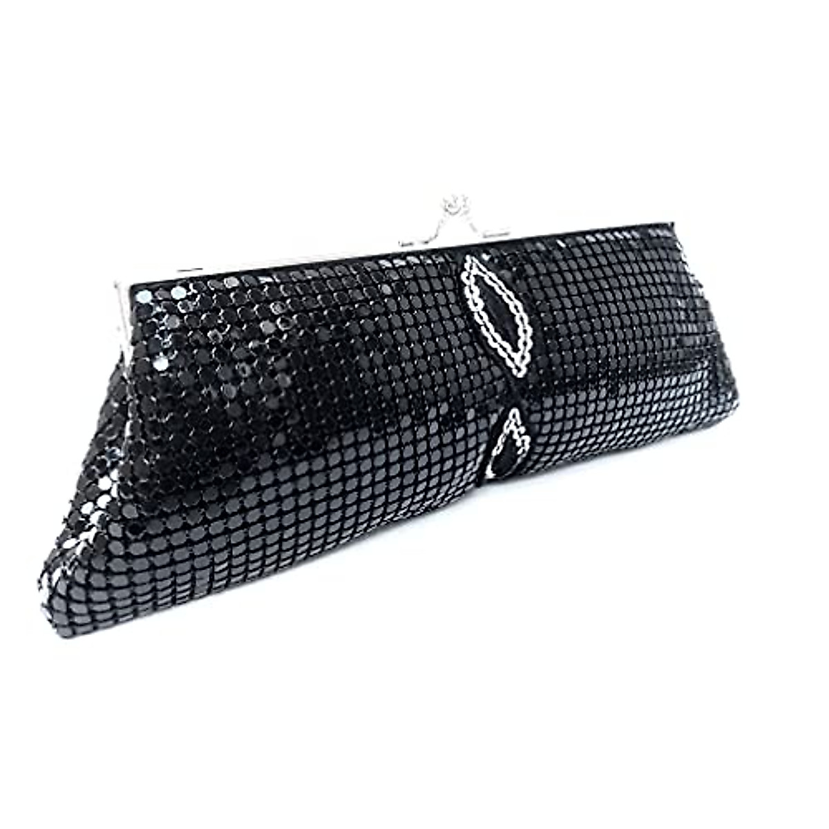 Frewahmesh Evening Clutch Metal Mesh Purse Bag for Cocktail Party Prom Wedding Banquet