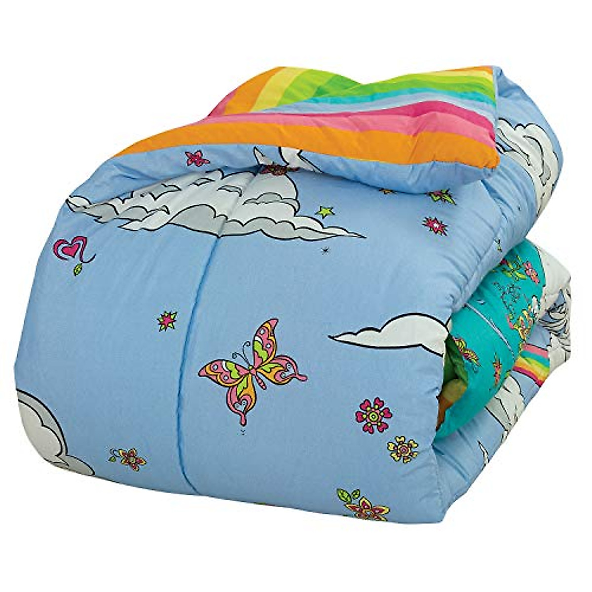 Kidz Mix Rainbow Unicorn Bed in a Bag, Twin