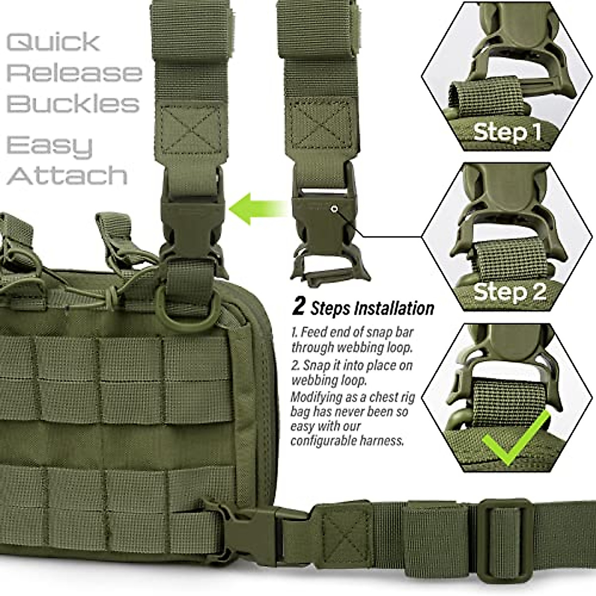 WYNEX Tactical Mag Admin Pouch, Molle Utility Tool Pouch Medical EMT Organizer with Triple Stacker Magazine Holder for M4 M16 Patch Included