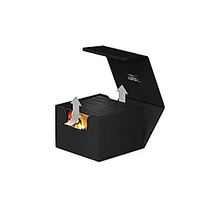Ultimate Guard Sidewinder 133+, Deck Box for 133 Double-Sleeved TCG Cards, Black, Magnetic Closure & Microfiber Inner Lining for Secure Storage