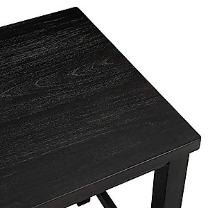 WOZNLA 6-Piece Counter Height Dining Set - Kitchen DiningTable Set with Shelf, 4 Chairs, and Bench - Versatile Dining Room and Kitchen Furniture