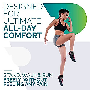 Run Forever Sports Plantar Fasciitis Compression Socks | Foot & Ankle Brace for Women & Men | Toeless Ankle Compression Sleeve for Ankle Support, Plantar Fasciitis, Night Splint, Arch & Achilles Tendonitis Relief