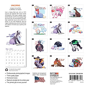 RED EMBER Baby Animals 2023 Hangable Monthly Wall Calendar | 12" x 24" Open | Thick & Sturdy Paper | Giftable | Kids Adorable Animals