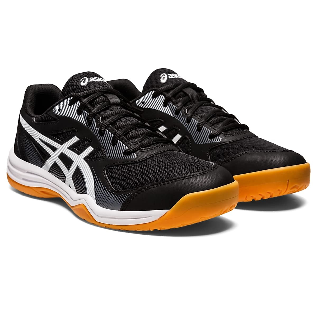 ASICS Men's UPCOURT 5 Volleyball Shoes, 12, BLACK/WHITE