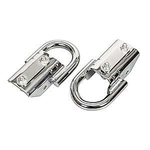 RXIOVILAE Compatible with 2009-2018 Crew Cab 2009-2018 Extended Cab 2009-2018 Cab Thru 17 Chrome Tow Hooks Pair w/Hardware