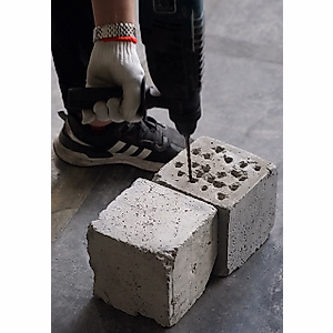 KHCRAFT SDS-plus Rotary Hammer Drill Bits 5/16 In. x 6 In. 10-Piece Rock Carbide Tip 4-Cutter for Brick, Cemet, Stone & Concrete