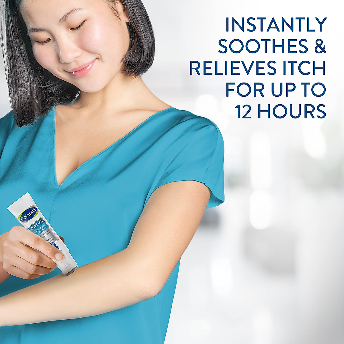 CETAPHIL ECZEMA RESTORADERM Itch Relief Gel, For Eczema Prone Skin, 2 fl oz, Instantly Soothes, 12 Hour Itch Relief, 0.5% Skin Protectant Colloidal Oatmeal, Steroid Free