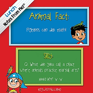 Lunch Box Notes for Kids - Lunch Notes From Me! Animal Facts & Sillies- 101 tear-off Lunchbox Notes for Boys and Girls that Make Lunch Fun & Educational - Back to school essentials - Holiday Gifts for Kids.