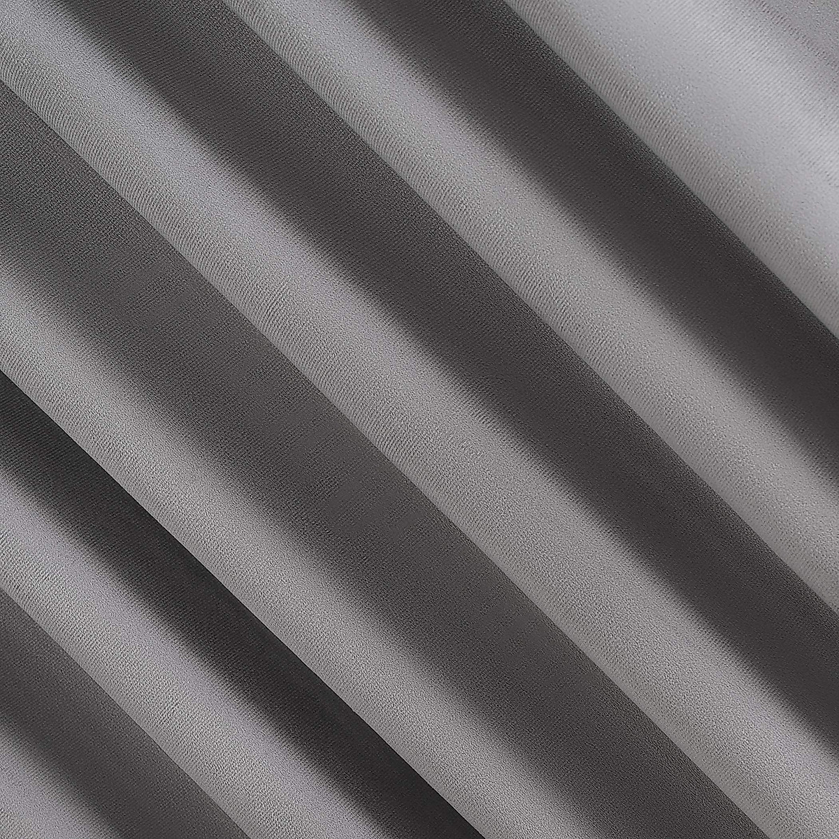 Sun Zero Hampshire Velvet Noise Reducing Thermal Extreme Total Blackout Back Tab Curtain Panel, 50" x 108", Gray