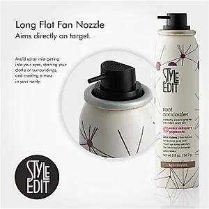 Style Edit Root Concealer Touch Up Spray | Instantly Covers Grey Roots | Professional Salon Quality Cover Up Hair Products for Women |Light Brown 2 Ounce (Pack of 3)