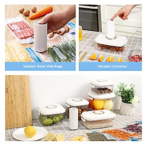 Domsanistor Handheld Vacuum Sealer Machine, Automatic Food Vacuum Pump, Sous Vide Vacuum Sealer Portable Vacuum Sealer Machine for Vacuum Food, Furits Storage and Preservation (Battery not Included)