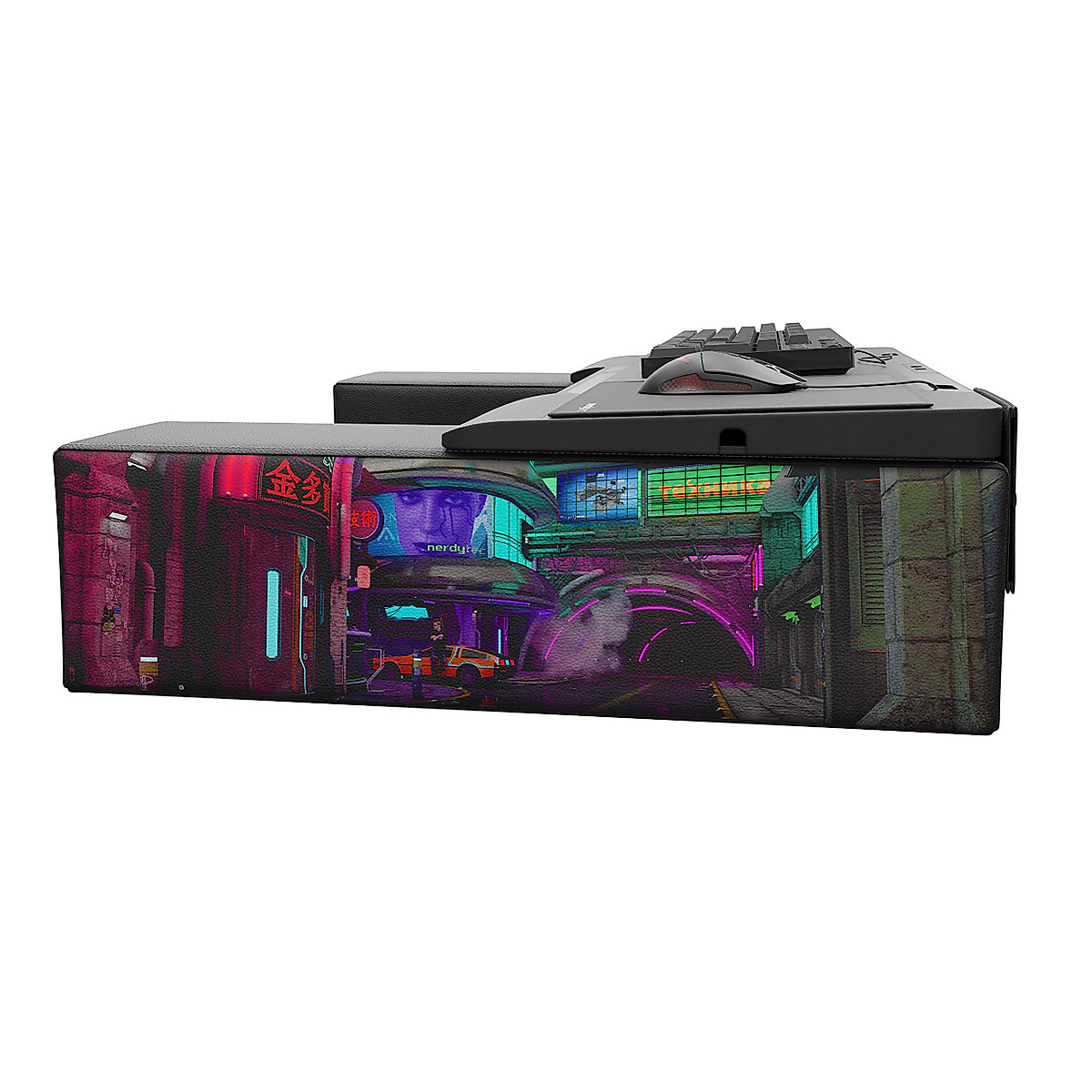 Cyberpunk Couchmaster CYCON² - CYPUNK Limited Edition - Leather Look Black - Couch Gaming USB-Hub Desk for Mouse & Keyboard for PC, PS4/5, XBOX One/Series X