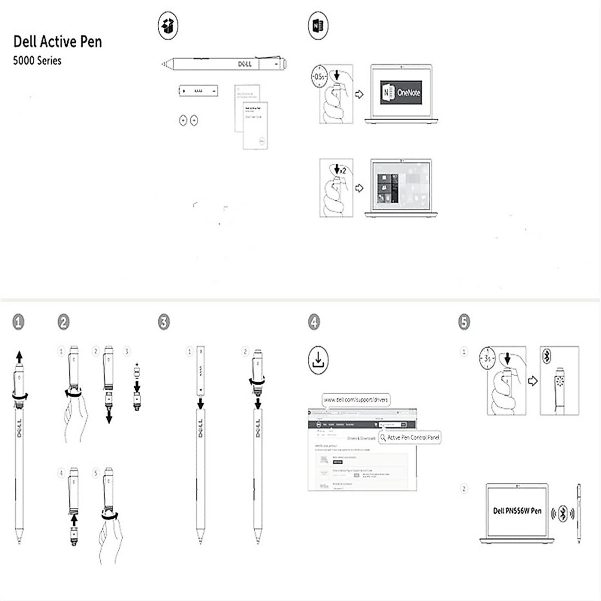 Stylus Pen for Dell Latitude 5285 5289 5290 5300 5310 7200 7210 7285 7389 9410 9510 xps 9365 9575 2-in-1 Tablet PN557W