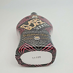 European Gold Flash Black 3000X Indoor Tanning Lotion with Time-Release DHA Bronzers, 12 oz