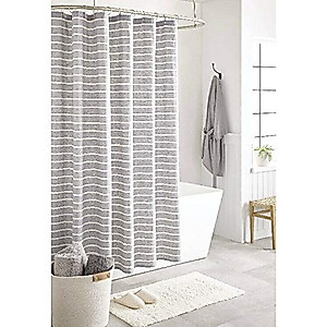 Threshold Stripe Shower Curtain Radiant Gray