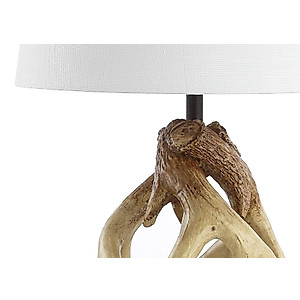 JONATHAN Y JYL4034A Vermont 19" Antler Resin LED Table Lamp Coastal Bedside Desk Nightstand Lamp for Bedroom Living Room Office College Bookcase LED Bulb Included, Natural