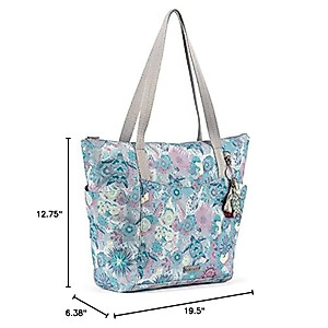 Sakroots Tacoma Eco-Twill Tote, Grey Seascape