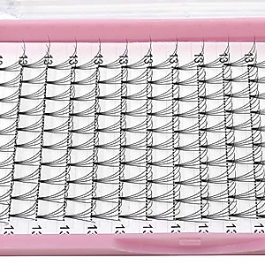 Premade Fans Eyelash Extensions 4D 6D 8D Short Stem Premade Volume Eyelash Extensions .07 .10 C D Curl Pre made Lash Fans 9 to 20 mm Volume Lash Extensions (4D-D-0.10,13mm)