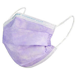 HALYARD FLUIDSHIELD 1 Disposable Procedure Mask w/SO SOFT Lining and SO SOFT Earloops, Lavender, 25868 (Box of 50)
