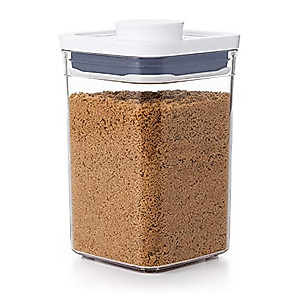 OXO Good Grips POP Container Accessories 3-Piece Scoop Set & Good Grips POP Container - Airtight Food Storage - 1.1 Qt for Brown Sugar and More,Transparent