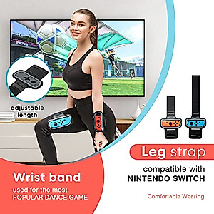 Nintendo Switch Accessories Bundle, Switch Controllers Joy-Con Grips, 12 IN 1 Accessories Kit for Switch Sports Games, Tennis Rackets, Comfort Grips Golf Clubs, Swords, Wrist Bands and Leg Strap