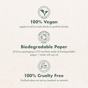 EcoTools Wonder Cover Complexion Brush, Makeup Brush For Flawless Foundation Application & Blending, Full Coverage Base Brush, Eco-Friendly, Synthetic Bristles, Cruelty-Free, 1 Count