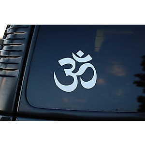 Yoga Om Symbol Vinyl Decal - Choose Color (V32) (White)