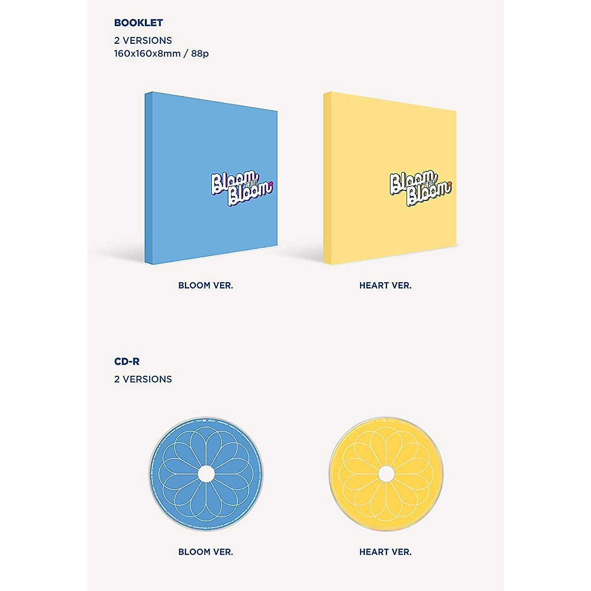 The Boyz - Bloom Bloom [Bloom ver.] (2nd Single Album) CD + 88p Photobook + POP-UP Card + Name Sticker + Photo Letter + Photocard