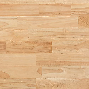 OS Home and Office Furniture Model HMPNW-11 Hampton Kitchen Cart in White with Solid Rubberwood Top