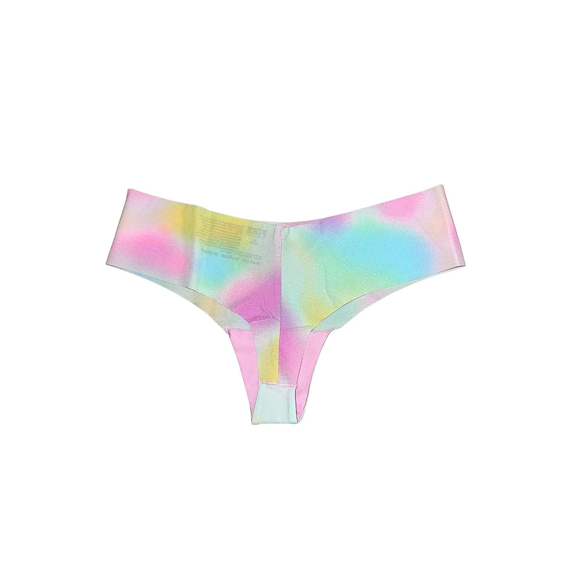 Victoria's Secret Pink No Show Thong Panty/Underwear Tie Dye/Multicolor New (as1, alpha, x_l, regular, regular)
