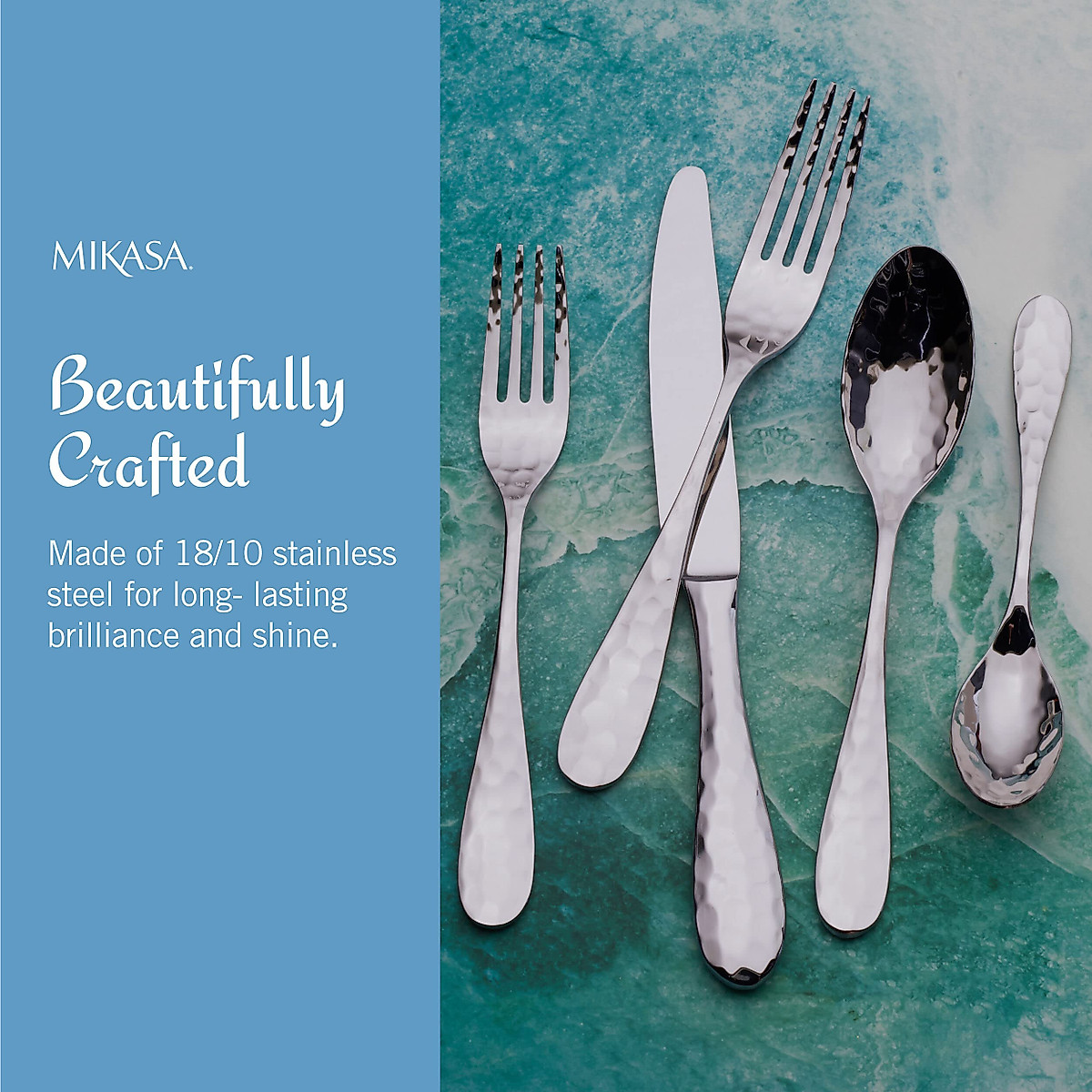 Mikasa Lilah 18.10 Stainless Steel 45-Piece Flatware Set, Service For 8,(Silver)