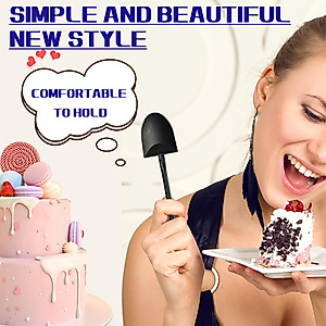 OaaXbbECco Novelty Mini Shovel Shape Spoons Cute Disposable Plastic Dessert Spoons (100)