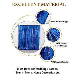Sequin Backdrop Photo Booth Backdrop 6FTx6FT Royal Blue Wedding Shimmer Fabric Background for Baby Shower Sparkle Sequin Wall Backdrop for Party Event