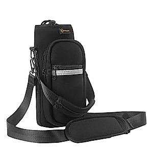 KOSIBATE Water Bottle Carrier Bag - Neoprene Water Bottle Sling Bag with Shoulder Strap, Handle Strap - Ideal Sports Water Bottle Accessory for Hiking Travelling Camping