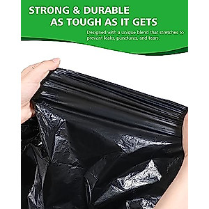 Kitchen Trash Bags 15-17 Gallon 40 Count, AYOTEE Garbage Bags Tall Kitchen Unscented Large plastic Trash Bags recycling bags Wastebasket Bin 40-68 Liners for Kitchen Home Lawn Leaf Bags (Black)