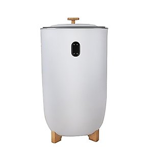 Bonrcea 2-in-1 Portable Clothes Dryer & Heated Towel Warmer, with 4000 RPM, Stainless Steel Interior, 35L Capacity, Timer Function, Ideal Valentine's Day Gift, White