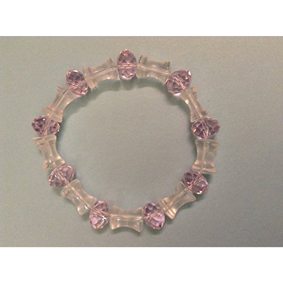 Crystal clear plastic beaded style bracelet 7"Adjustable each bracelets $6.99