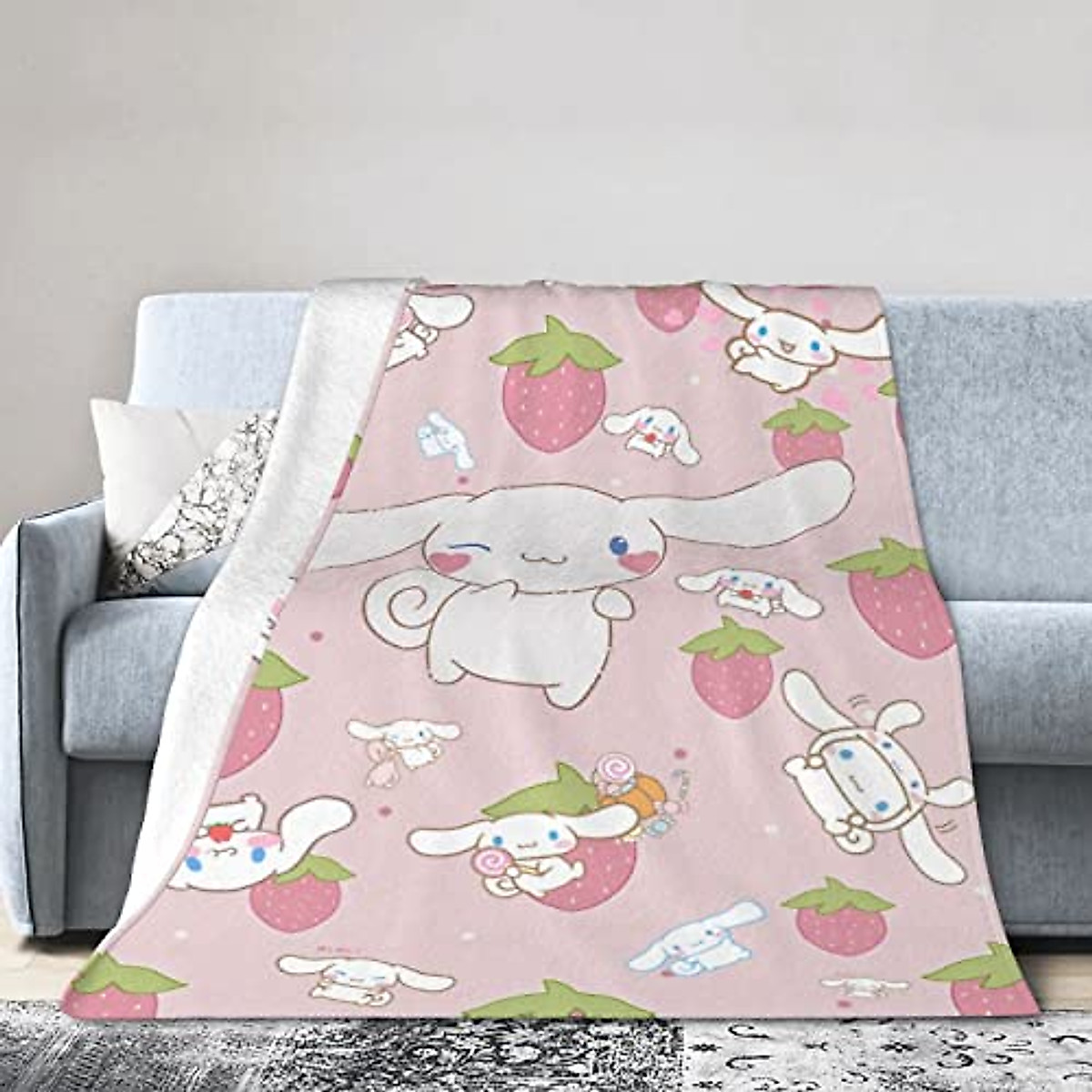 BAMUTECH Cute Blankets Four Seasons Thick Throw Blanket for Men Women Kids,Suitable for Home, Office Work,Pet Keep Warm (50''x40''), Blue