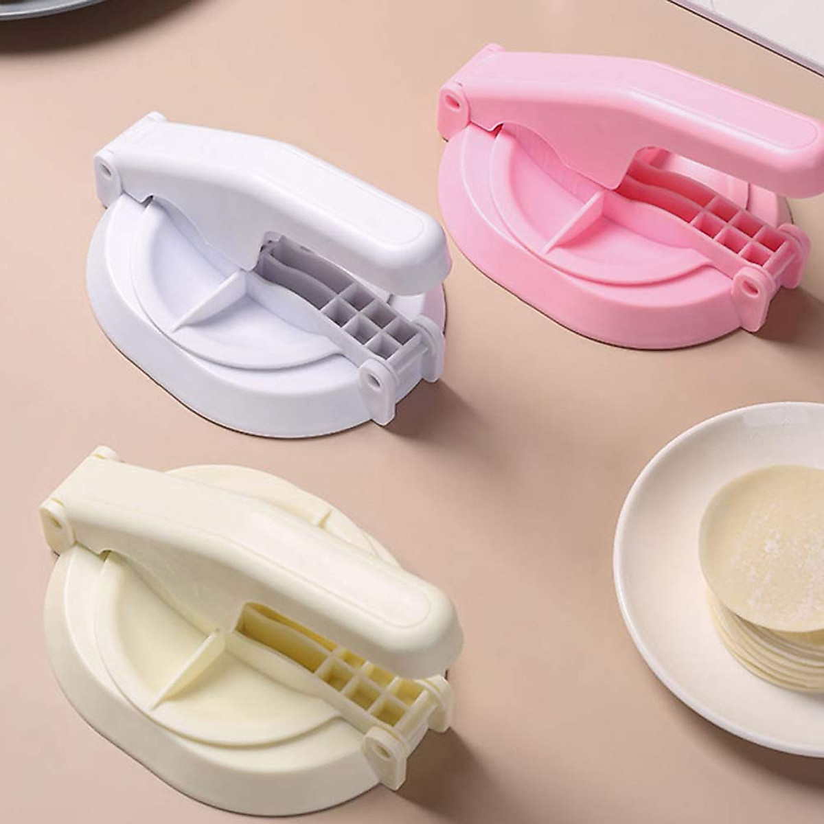 Hemoton 1Pc Dumpling Wrapper Manual Tortilla Maker Tortilla Maker Machine Mountain Pie Maker Dumpling Dough Presser Taco Tortillas Manual Dough Press Tool White Household to Rotate Folder