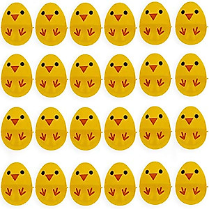 Cheerful Chicks: Set of 20 Chicks Fillable Plastic Easter Eggs 2.25 Inches