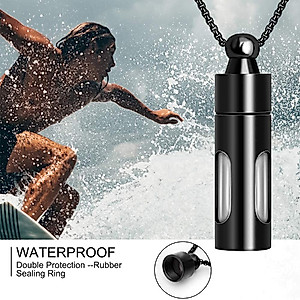 abooxiu Glass Urn Necklaces for Ashes Stainless Steel Ashes Necklaces Cremation Jewelry Memorial Pendant Keepsake Ash Holder