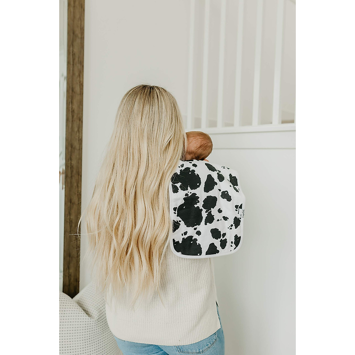 Copper Pearl Premium Baby Burp Cloths - 3-Pack Large Cotton Burp Cloths, Extra Soft Spit Up Rags with 3 Absorbent Layers, Perfect for Baby Boy and Baby Girl Gifts (21" x 10" Size, Jo Set)