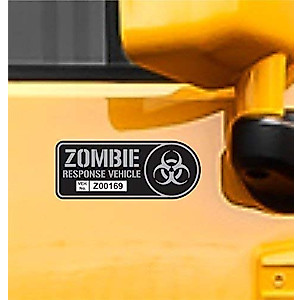 Zombie Response Vehicle Sticker Set Vinyl Decal Gun Metal Car Truck SUV Decal Badge Halloween