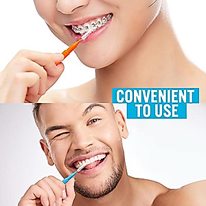 DGDFLDGC 120 Pcs Interdental Brushes for Cleaner Dental Tools, Braces Kit Braces Toothbrush Braces Care Tooth Cleaning Tool, Tooth Flossing Head Oral Dental Hygiene Brush